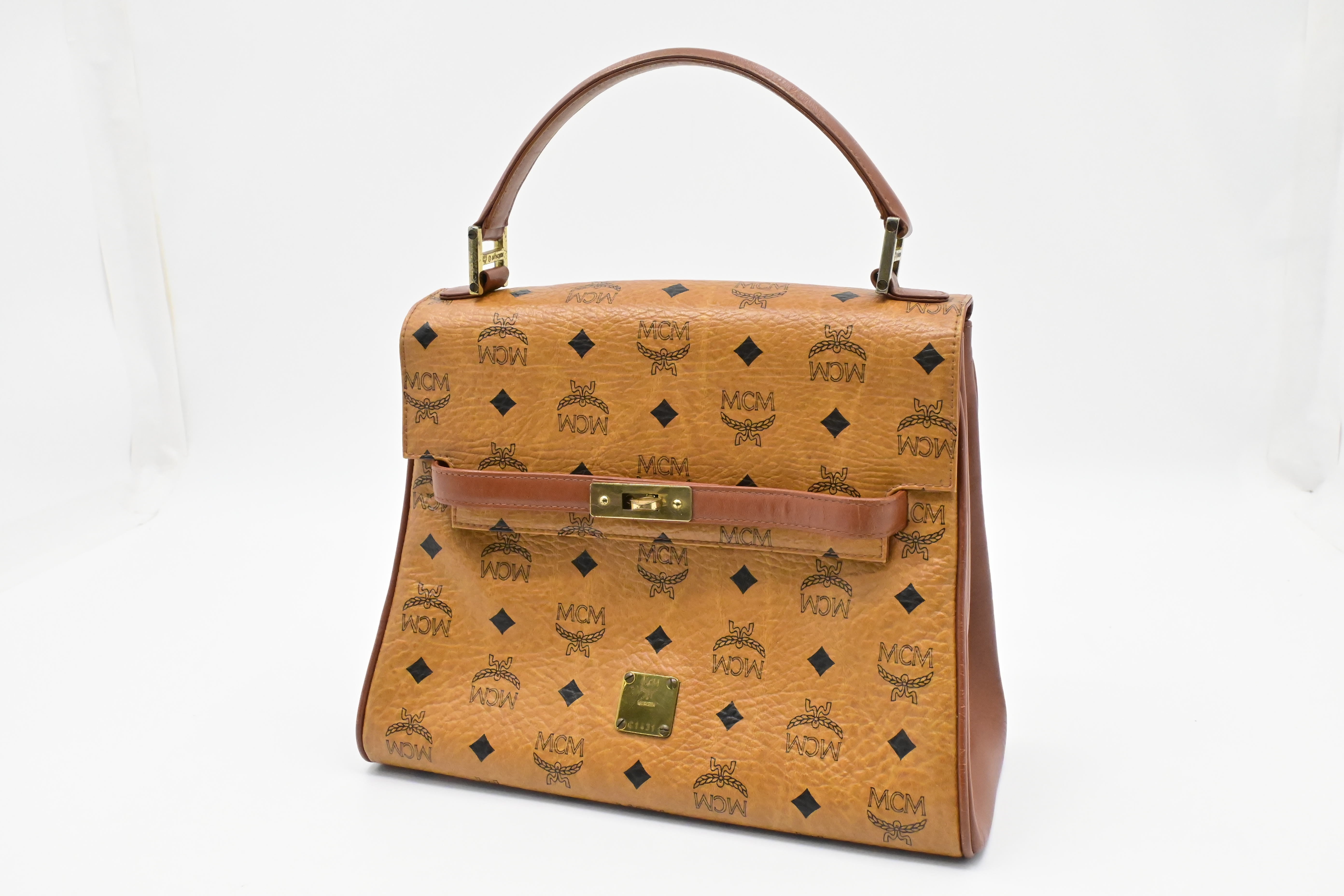 MCM Medium Kelly in Cognac Visetos Canvas – Weekly Lux Drop