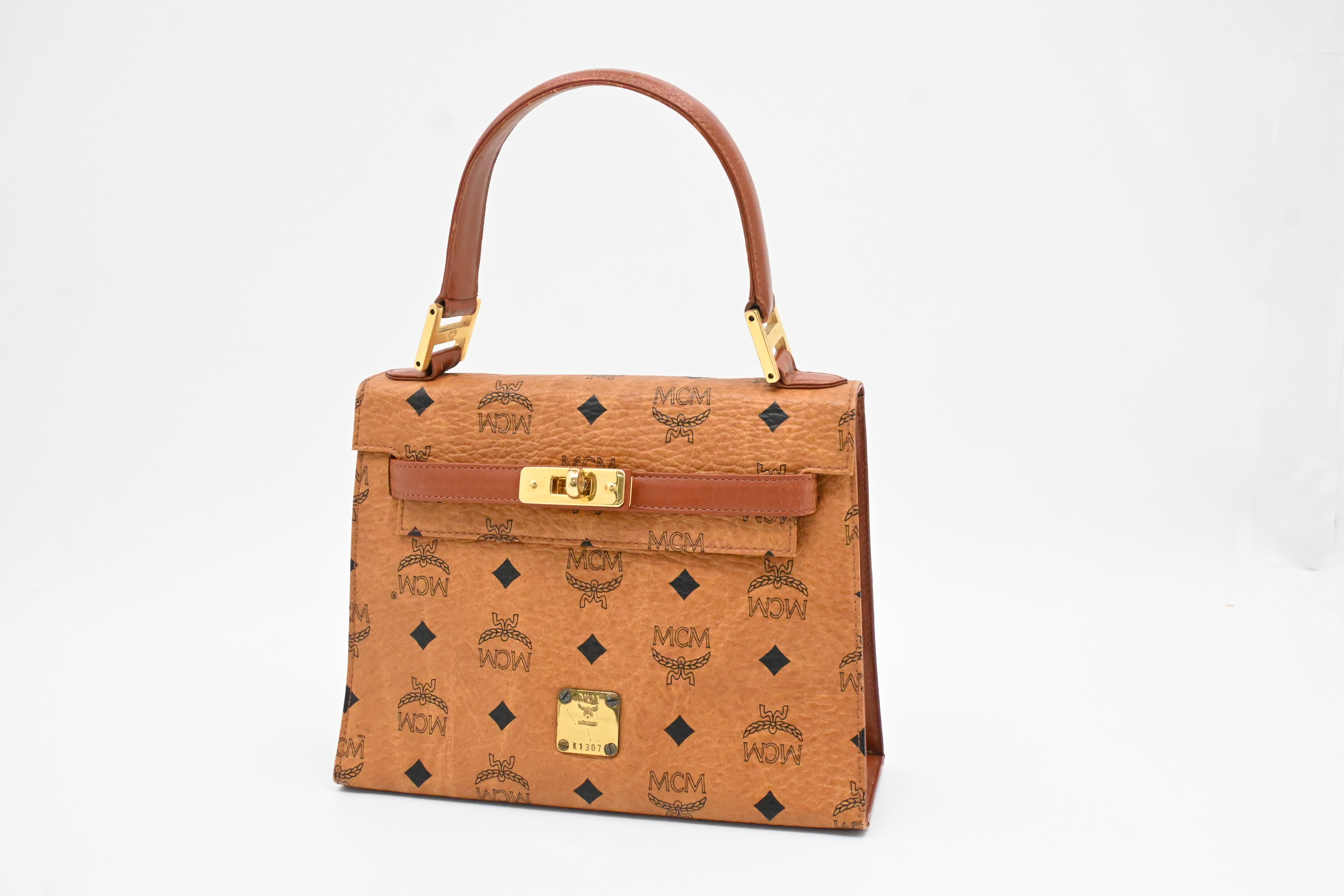 MCM Mini Kelly in Cognac Visetos Canvas – Weekly Lux Drop