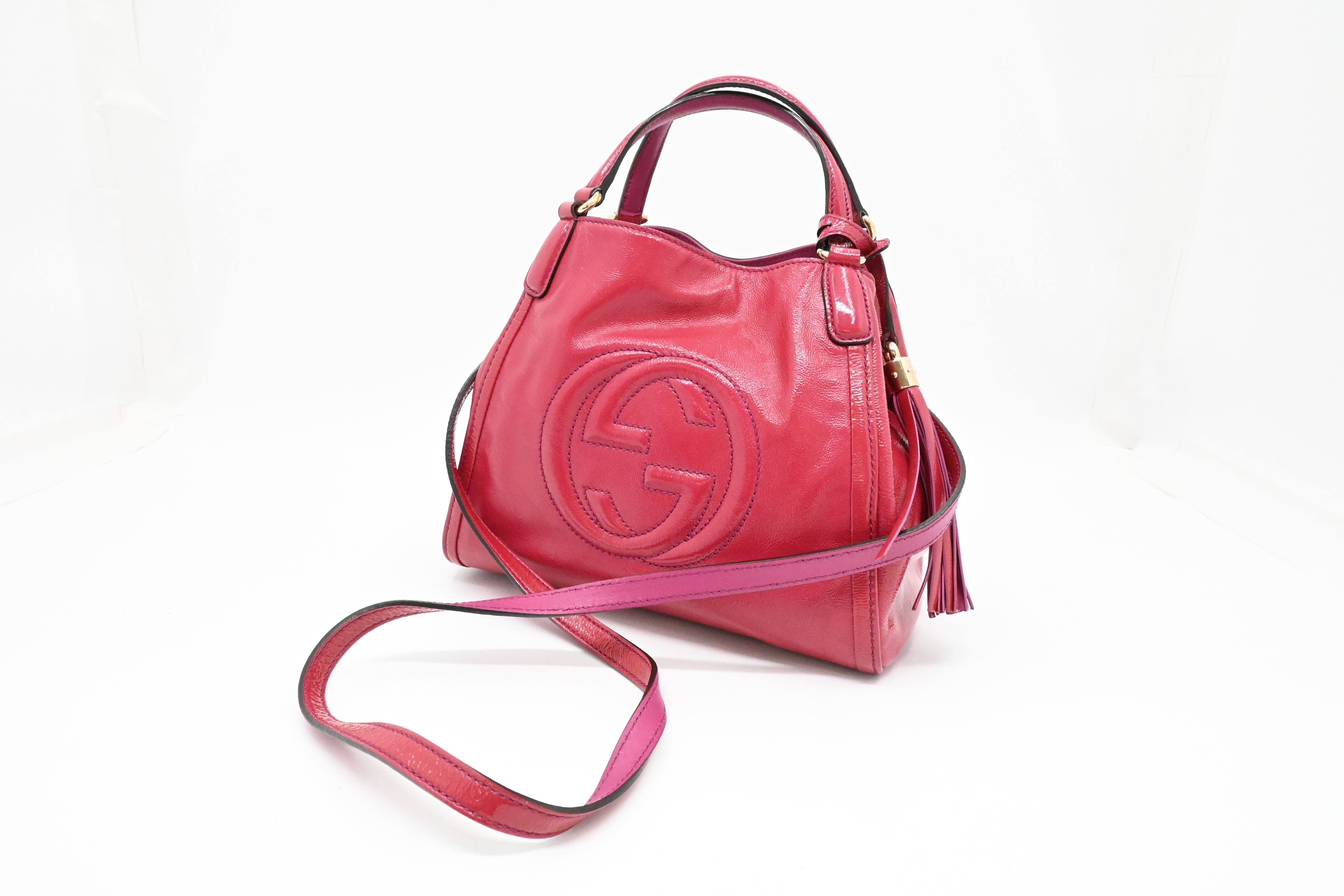 Gucci Two Way Bag in Pink Petent Leather – Weekly Lux Drop